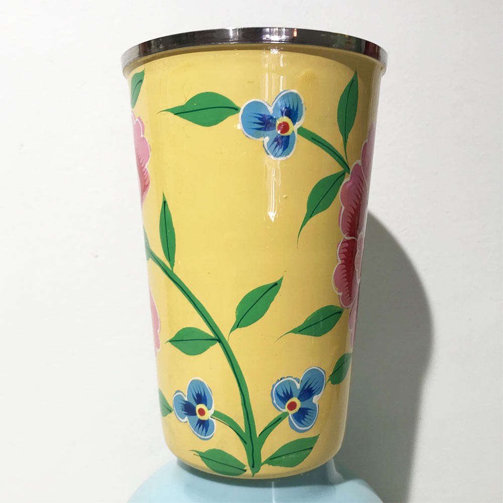 Gobelet émaillé GM Pivoine jaune (49)