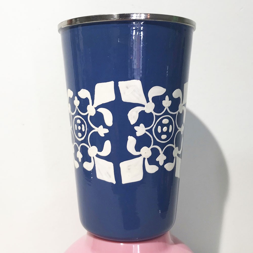 Gobelet émaillé GM bleu celtique (B6)