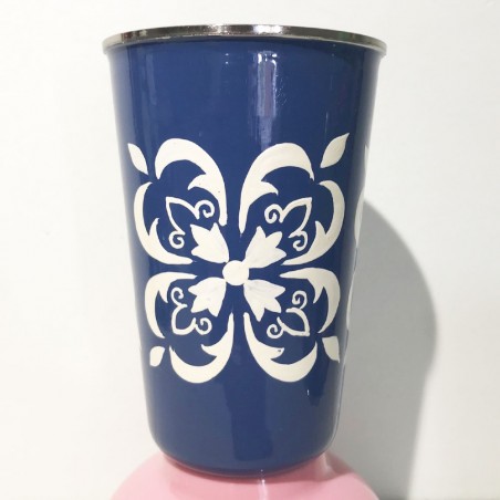 Gobelet émaillé GM Bleu breton (B5)